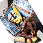 Cos pentru picnic mare din rachita pentru 4 persoane | TimeZ.ro